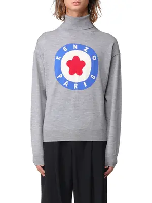 Kenzo Wool Sweater With Logo - Pearl