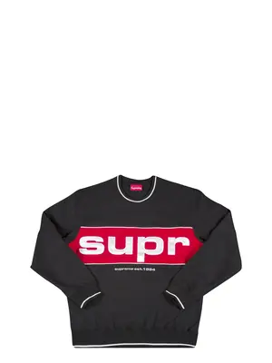 Supreme Piping Crewneck - Black
