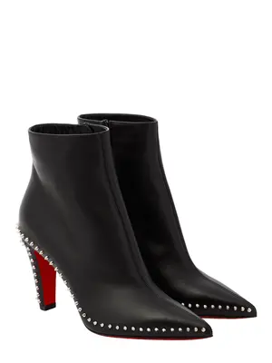 CHRISTIAN LOUBOUTIN Vidura Studded Leather Ankle Boots - Black