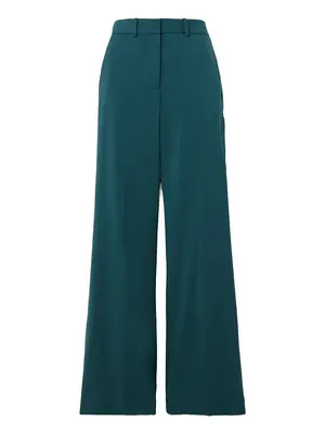 JOSEPH Morissey Stretch-Wool Twill Straight-Leg Pants Blue