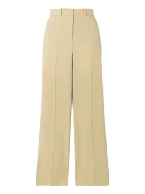 JOSEPH Morissey Stretch-wool Twill Straight-leg Pants - Neutrals