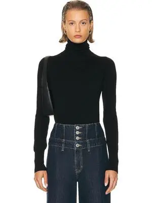 GRLFRND Merino Wool Turtleneck Sweater - Black