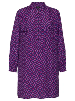 A.p.c. Mathilde Printed Shirt Dress - Purple