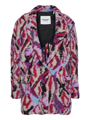 MARANT ETOILE Intarsia Wool-blend Jacket - Multicoloured