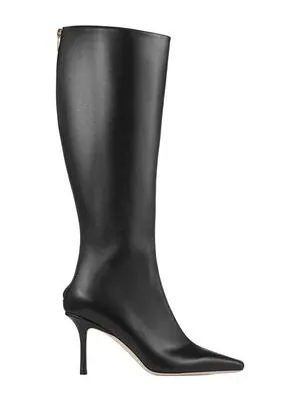 JIMMY CHOO Agathe 85 Calf Leather Knee-high Boots - Black