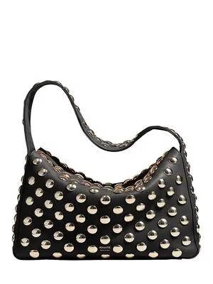 Khaite Khaite Elena Studded Leather Shoulder Bag Black