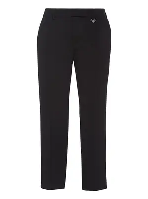 Prada Grain De Poudre Slim Trousers - Nero
