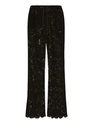 Dolce & Gabbana Cordonetto Lace Jogging Pants - Black