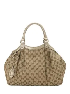 Gucci Original Gg Canvas Sukey Tote - Gold