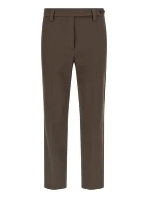 Brunello Cucinelli Cotton Trousers Brown