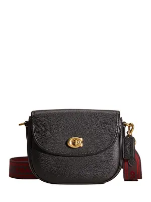 COACH Restored Willow Saddle Bag Brass/black