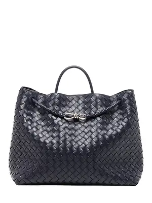 Bottega Veneta Bottega Veneta Large Andiamo Intrecciato Leather Top-Handle Bag Space