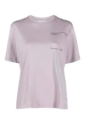 Calvin Klein Future Archive Logo-print T-shirt - Vk8 Lilac Dusk