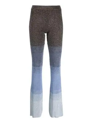 Gcds Degradé Striped Knitted Trousers - Blue