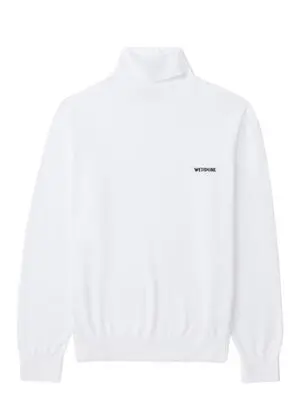We11Done Logo-embroidered Roll-neck Jumper - White