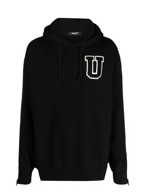 UNDERCOVERISM Logo-patch Cotton Hoodie - Black