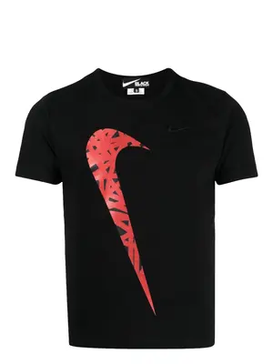 BLACK COMME DES GARÇONS X Nike Logo-print T-shirt - Black