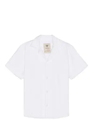 Oas Cuba Terry Shirt In Cream - White