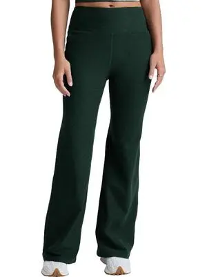 Beyond Yoga Beyond Yoga Space Dye Wide Leg Pants Dark Spruce Green Heather
