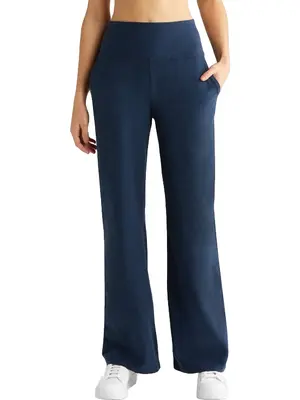 Beyond Yoga Beyond Yoga Space Dye Wide Leg Pants Nocturnal Navy