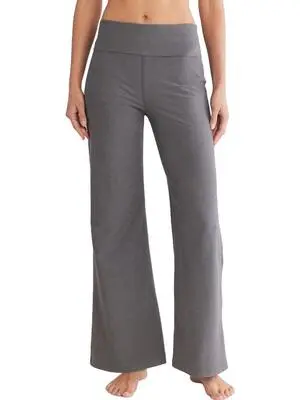 Beyond Yoga Beyond Yoga Space Dye Wide Leg Pants Soft Umber Heather