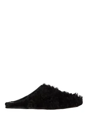 HOUSE OF DAGMAR Fur Mules - Black