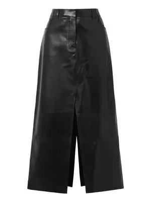 Givenchy Leather Maxi Skirt - Black