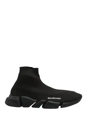 Balenciaga Speed 2.0 Knit Trainer Sneakers - Black
