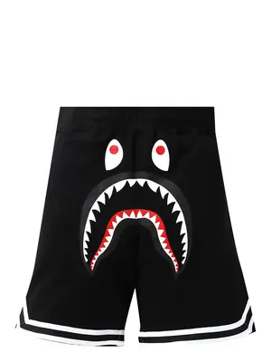 A BATHING APE Shark Basketball Sweat Shorts - Black