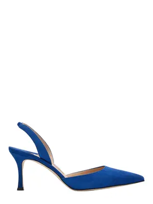 Manolo Blahnik Manolo Blahnik Carolyne Slingback Pumps Blue
