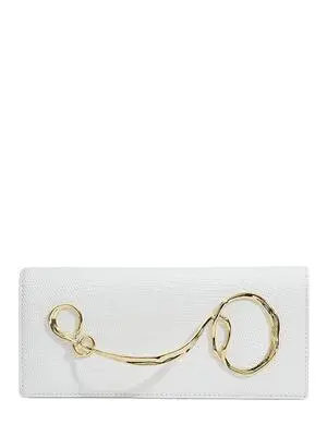 Alexis Bittar Alexis Bittar Twisted Clutch With Side Handle White