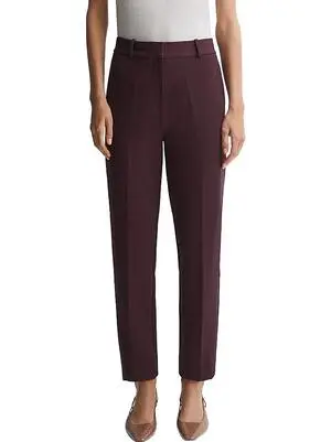 REISS Gabi Slim Leg Trousers - Berry