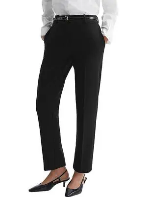 REISS Gabi Slim Leg Trousers - Black