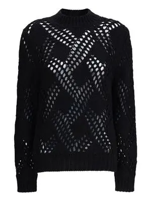 JIL SANDER Geometric Pattern Knitwear Black