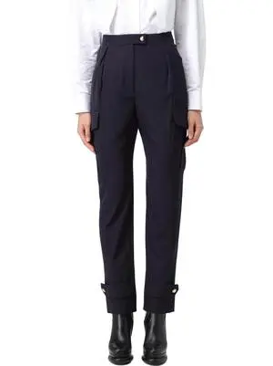 Alexander McQueen Wool And Cotton Tailored Pants - Navy