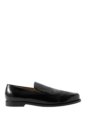 Khaite KHAITE Alessio Glossed-Leather Loafers Black