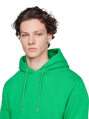 Sandro Sandro Embroidered Logo Hoodie Green