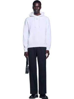 Sandro Sandro Embroidered Logo Hoodie White