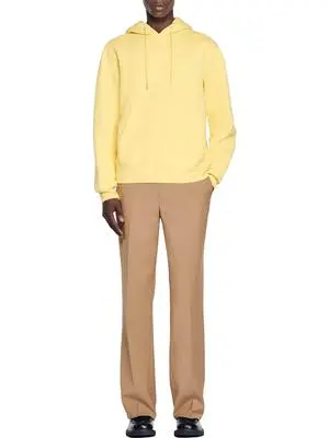 Sandro Sandro Embroidered Logo Hoodie Yellow Lemon