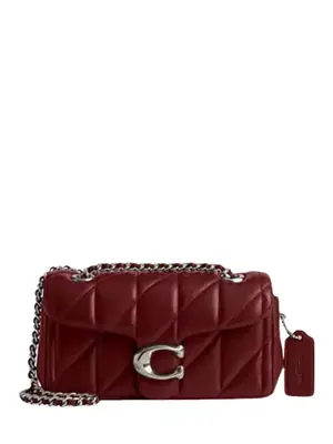 COACH Tabby Shoulder Bag Silver/dark Ruby