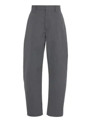 Bottega Veneta Wool-cotton Tapered Trousers - Grey