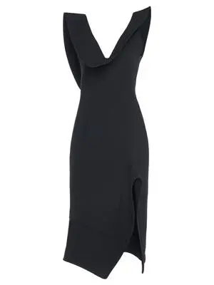 BOTTEGA VENETA Draped Knit Midi Dress