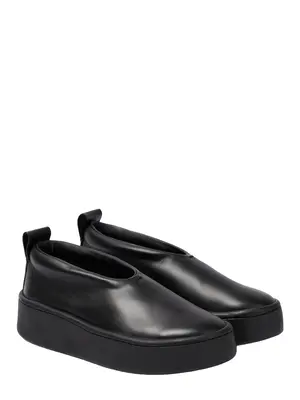 JIL SANDER Leather Slip-on Sneakers - Multicoloured