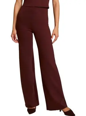 Commando Wide Leg Neoprene Leggings - Oxblood