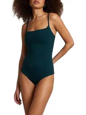 Commando Commando Stretch Neoprene Camisole Thong Bodysuit Juniper