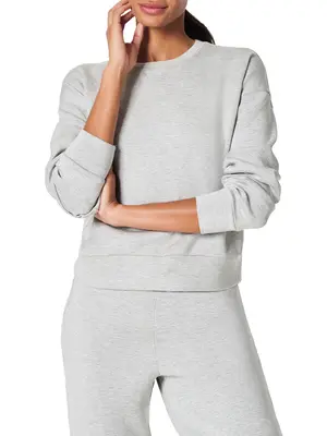 Spanx SPANX® Airessentials Crewneck Sweatshirt Light Grey Heather