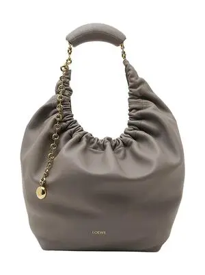 Loewe Loewe Squeeze Medium Hobo Bag Pearl Grey