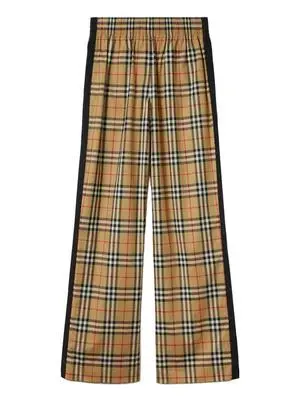 Burberry Check Cotton Trousers - Archive Beige