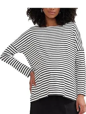 Hatch Collection Long Sleeve T-shirt - Black/white Stripe