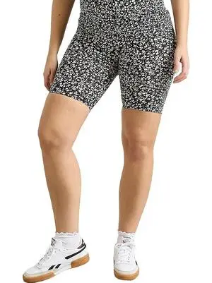 Hatch Collection Maternity Over-the-bump Bike Shorts - Abstract Floral